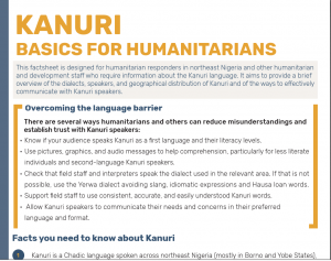 Kanuri Factsheet - TWB Resources Library